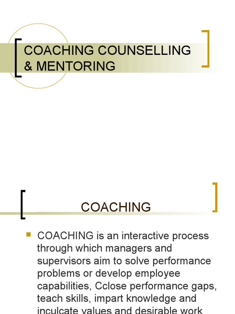 Coaching Mentoring | PDF | Mentorship | Leadership
