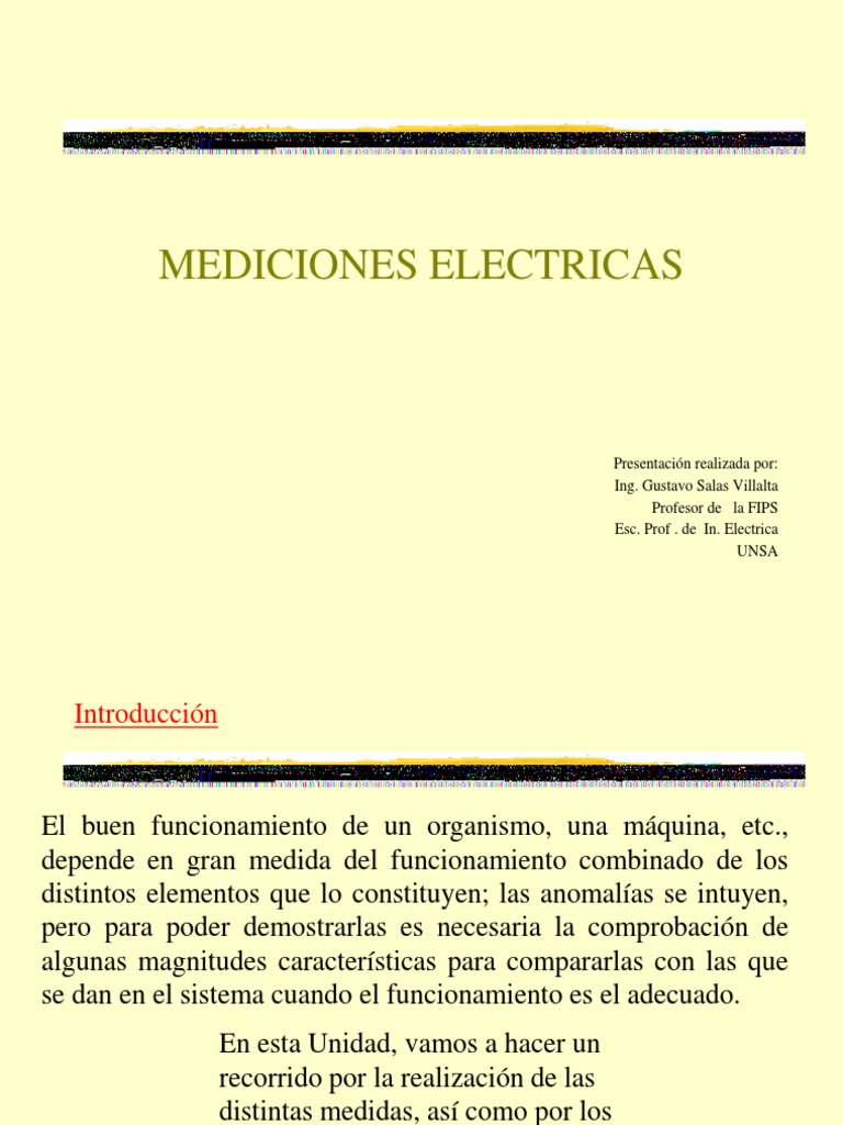 Mediciones Electricas | PDF | Energia electrica | Corriente eléctrica