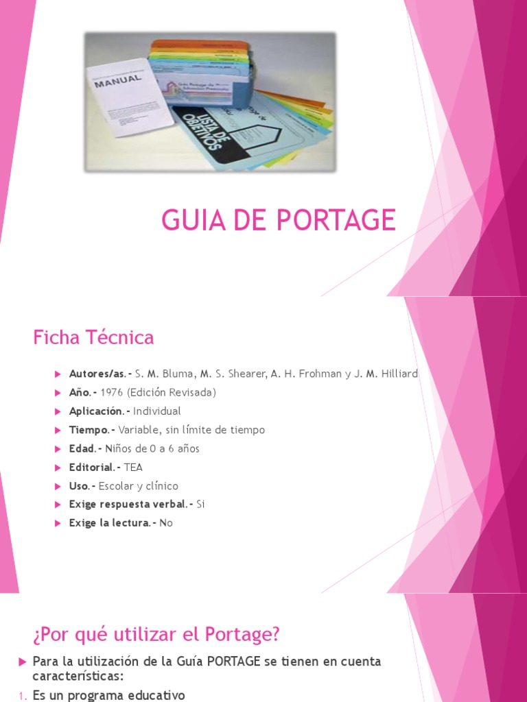 Guia de Portage | PDF | Aprendizaje | Ciencia cognitiva