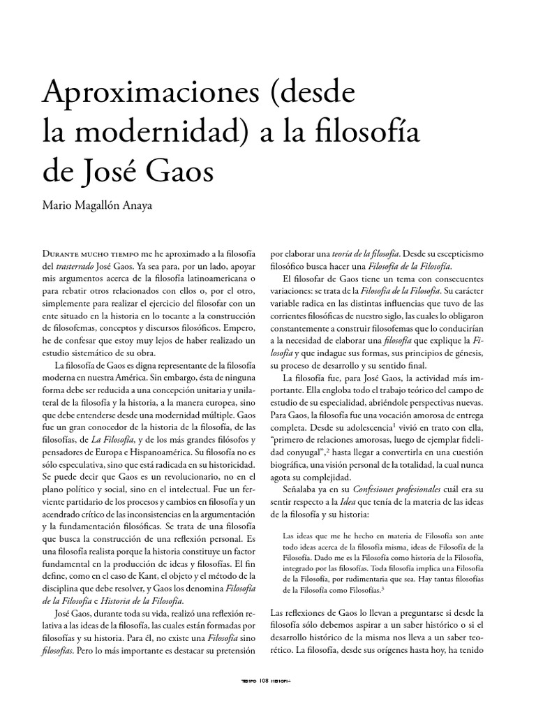Aproximaciones Mario Magallon Anaya PDF | PDF | Existencia | Filosofía