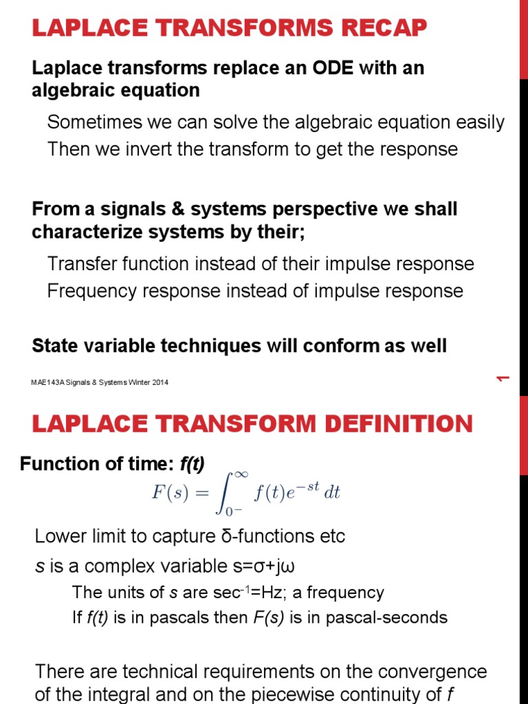 3 Laplace | PDF | Laplace Transform | Signal Processing