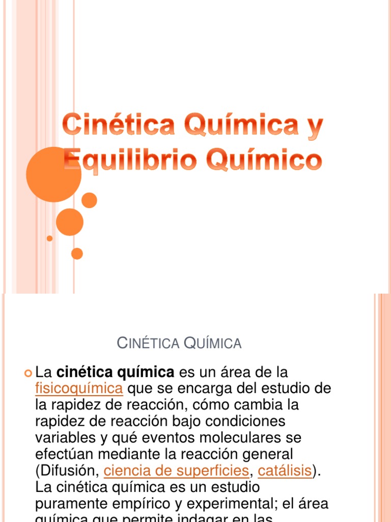 Cinetica y Equilibrio Quimico | PDF | Catálisis | Equilibrio químico