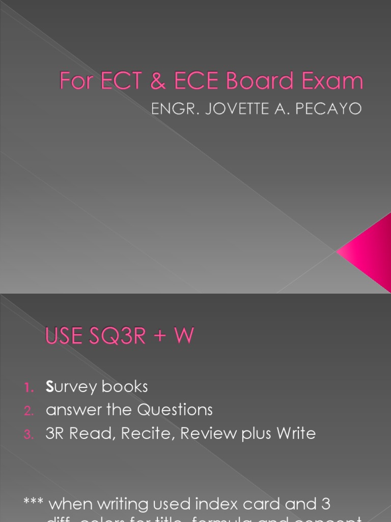 For ECT & ECE Board Exam | Sequence | Equations