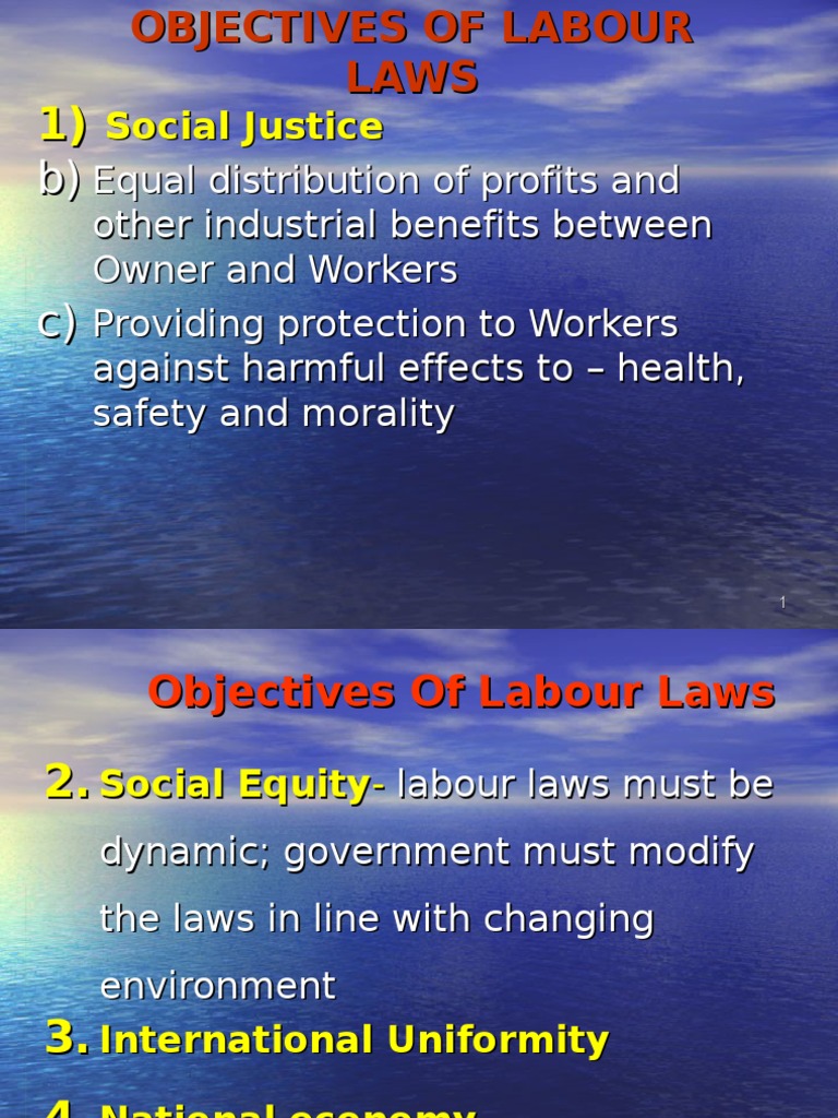 Objective of Labour Laws | PDF | Employment | Labour Law
