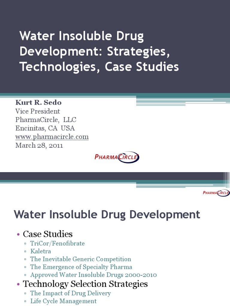 Water Insoluble Strategies | PDF | Generic Drug | Tablet (Pharmacy)