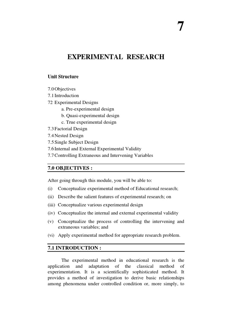 Chapter-7 | Experiment | Design Of Experiments