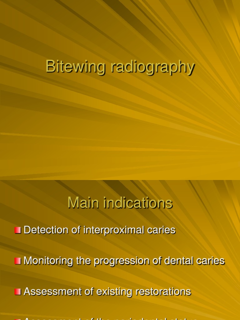 Bitewing Radiography | PDF