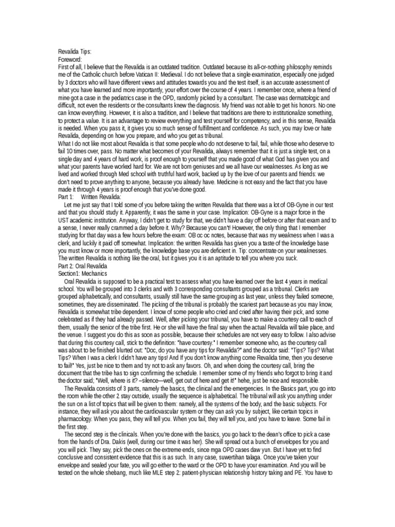 Revalida | PDF | Health Care | Health Sciences