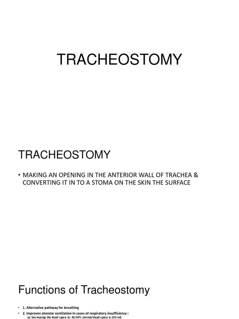 Tracheostomy | PDF | Respiratory Tract | Larynx