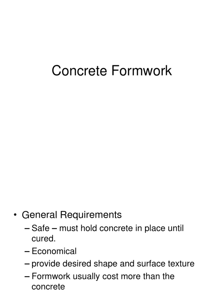 Concrete Formwork | PDF | Concrete | Column