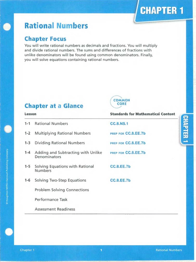 Math 8 Chapter 1 | PDF | Fraction (Mathematics) | Division (Mathematics)