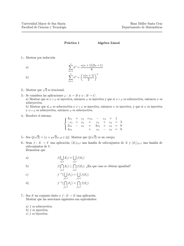 Práctica Algebra Lineal Avanzada | Matriz (Matemáticas) | Mapa lineal