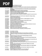 Aci Code List | PDF | Reinforced Concrete | Prestressed Concrete