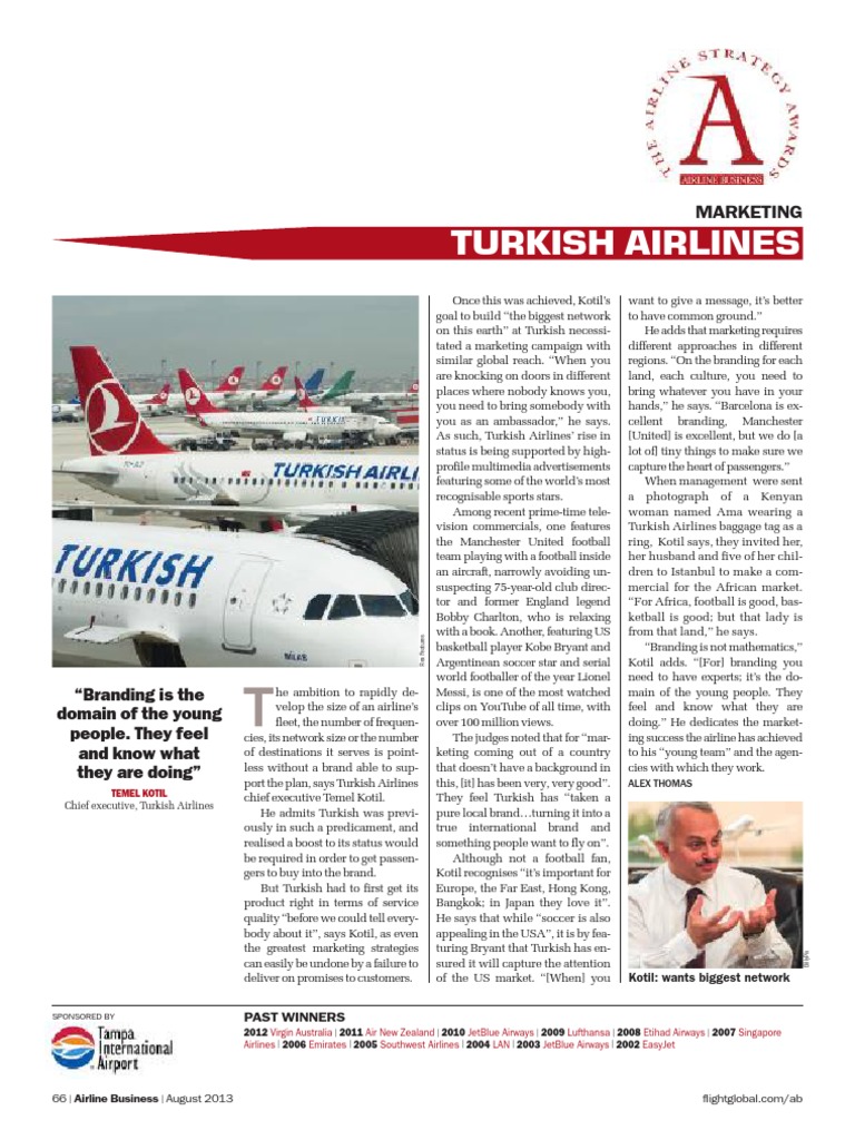 Turkish Airline Marketing Strategy | PDF | Airlines | Aviation