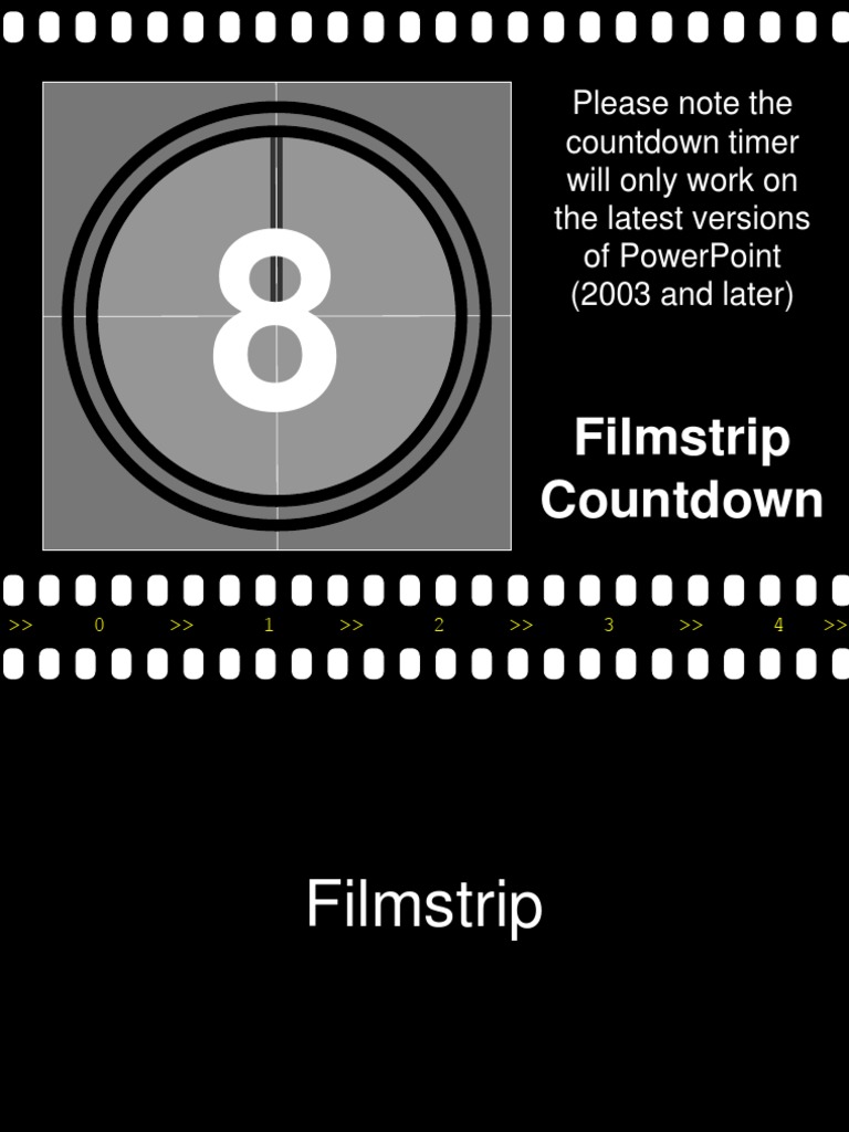 Filmstrip Countdown: Please Note The Countdown Timer Will Only Work On ...