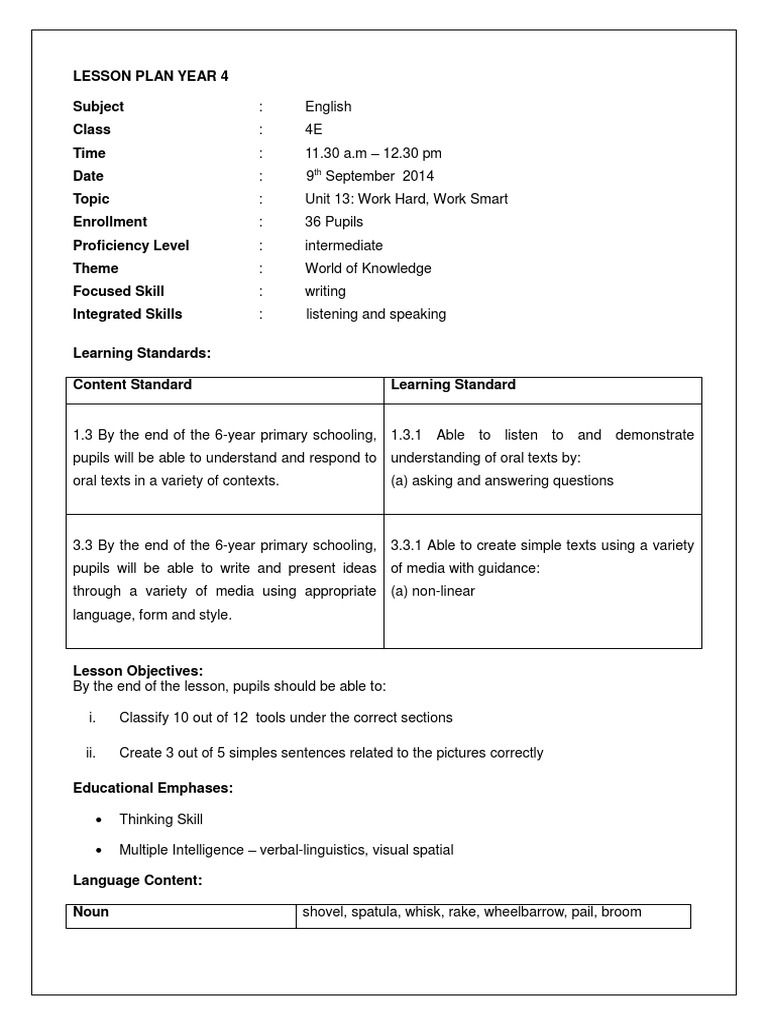 Lesson Plan | PDF | Lesson Plan | Pedagogy