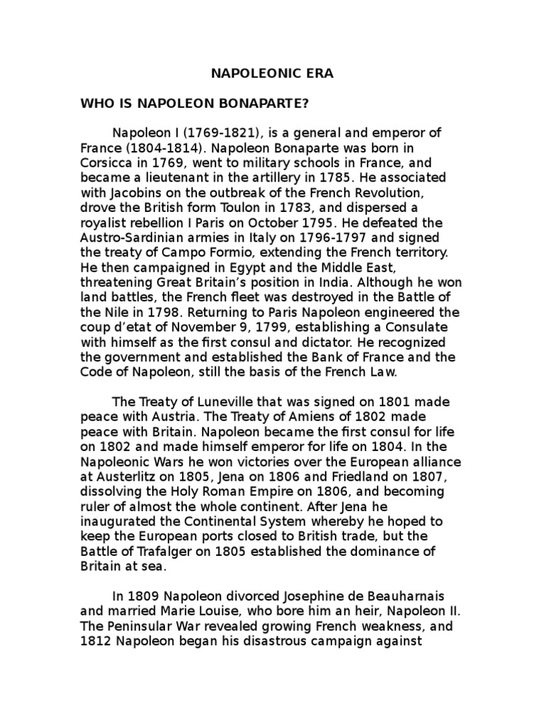 Napoleonic Era - Written Compilation | PDF | Art