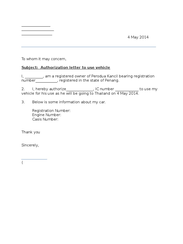 contoh surat authorization letter - DallastaroRyan
