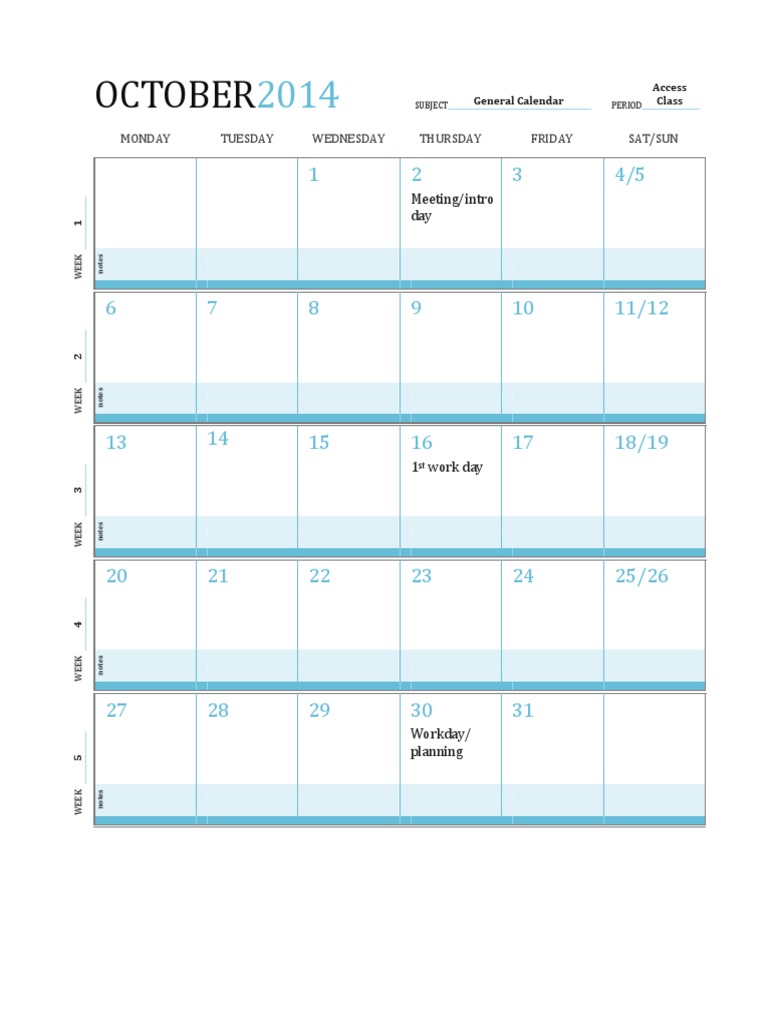 Koodle General Calendar Overview | PDF