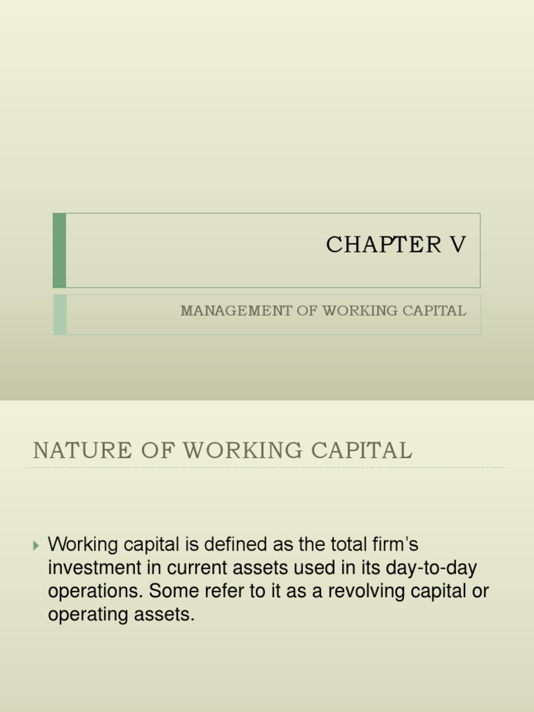 Finance Chapter 5 | PDF | Working Capital | Inventory