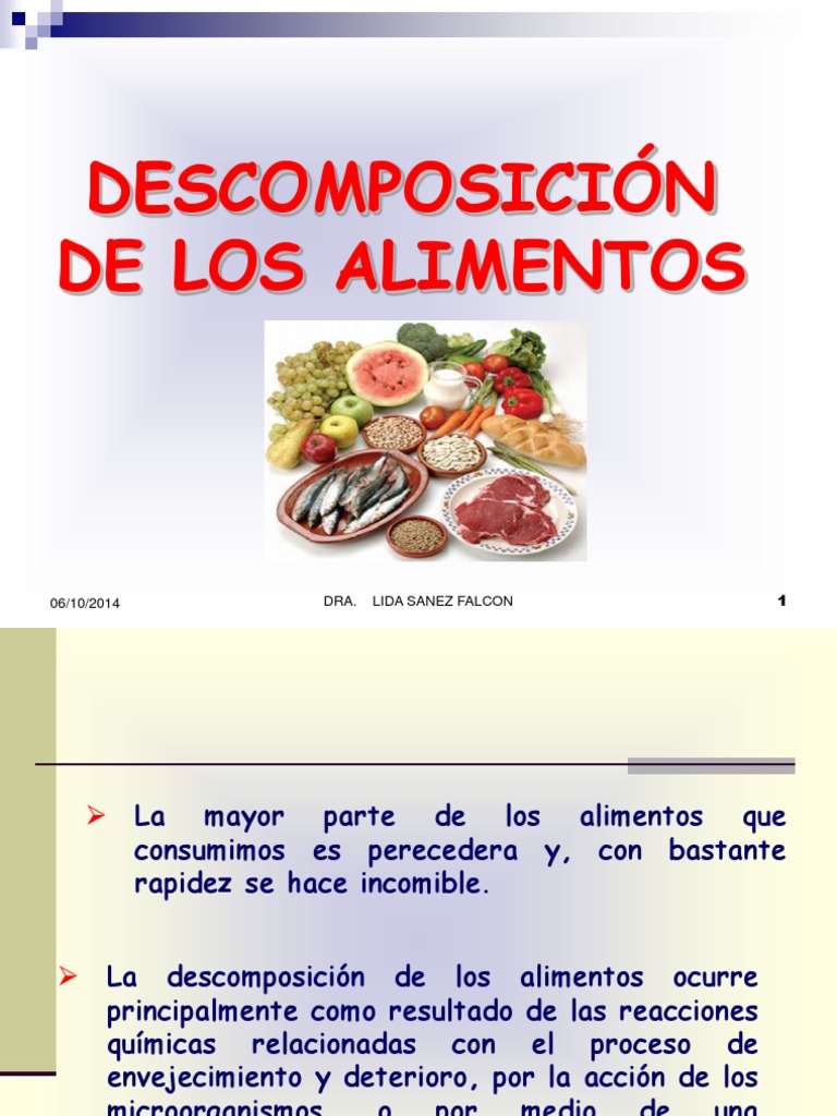 Proceso de descomposición de alimentos | PDF | Las bacterias | Alimentos
