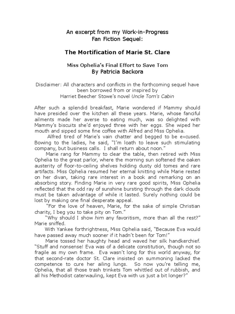 The Mortification of Marie St. Clare | PDF