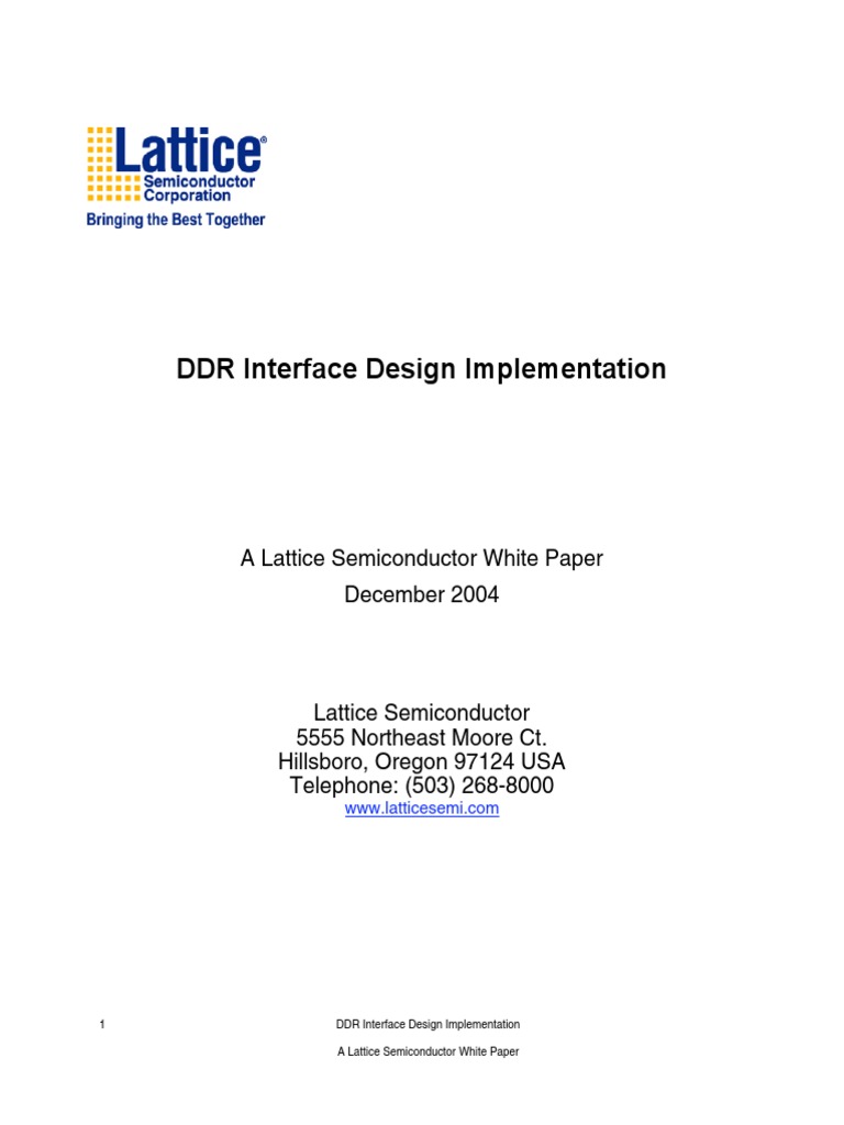 Ddr Interface Design Implementation Pdf Field Programmable Gate Array Router Computing