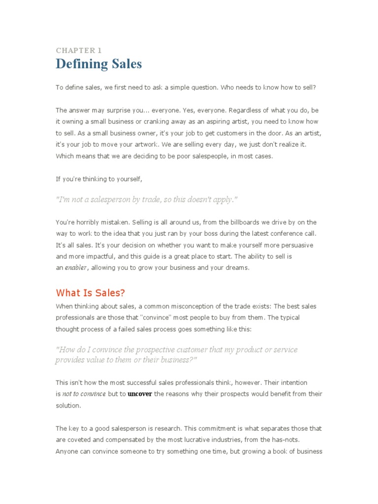 Understanding Sales: A Comprehensive Guide | PDF | Request For Proposal ...