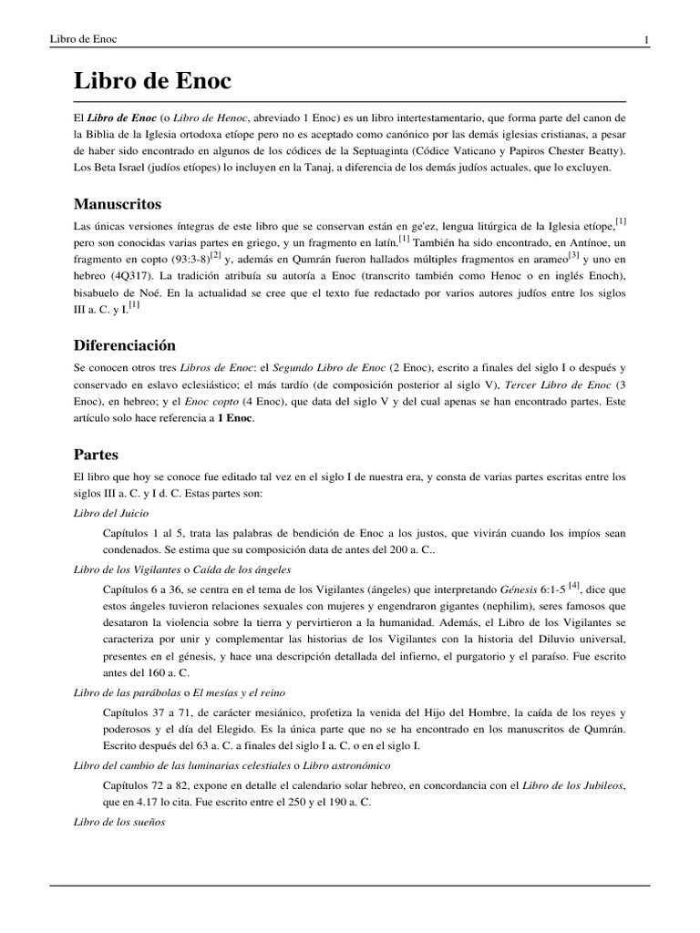 Libro de Enoc PDF | PDF | Libro de Enoc | Literatura religiosa