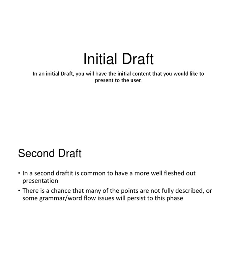 Drafting Process: Initial to Second Draft | PDF | Career & Growth | Art