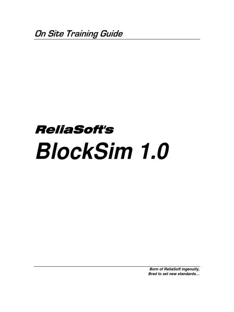 Blocksim Training Guide PDF | PDF | Reliability Engineering | Icon ...