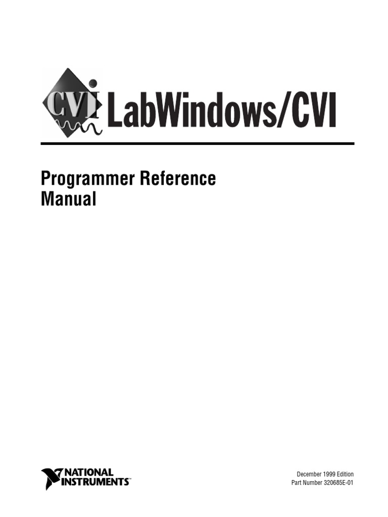 Labwindows/Cvi Programmer Reference Manual | PDF | Pointer (Computer ...