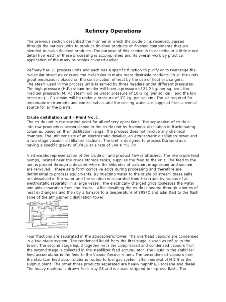 Refinery Operations | Download Free PDF | Oil Refinery | Cracking ...