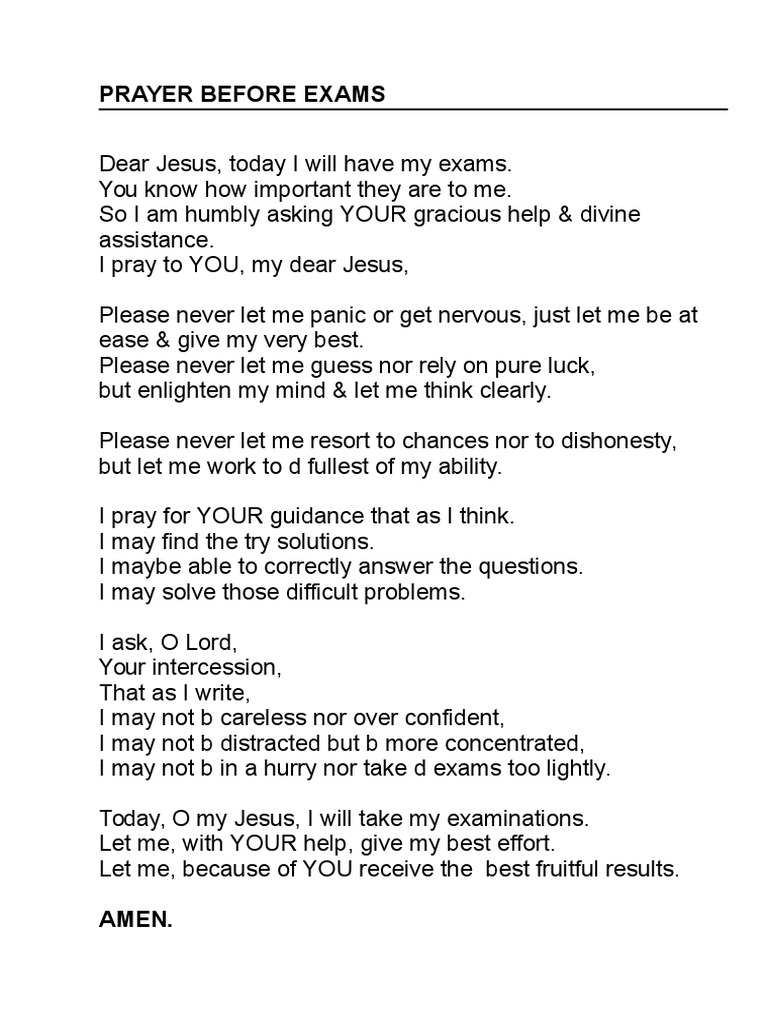 Prayer for Preparation to Study | Prayer | Religious Belief And Doctrine