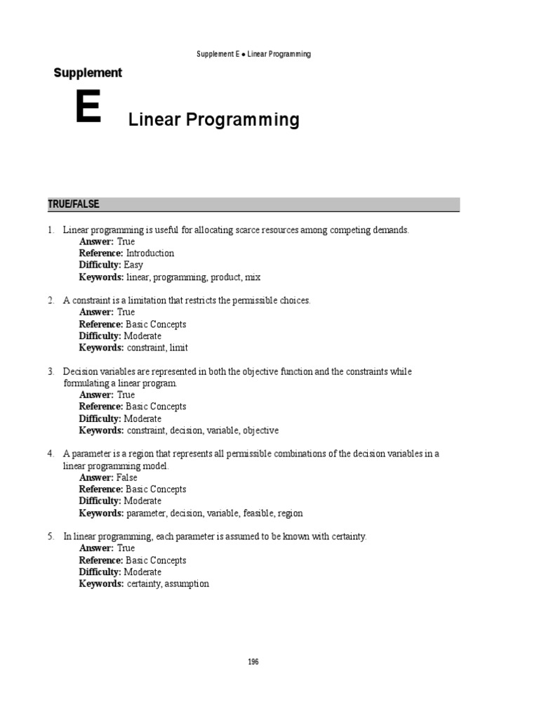 Linear Programming Solutions | PDF | Linear Programming | Systems Analysis