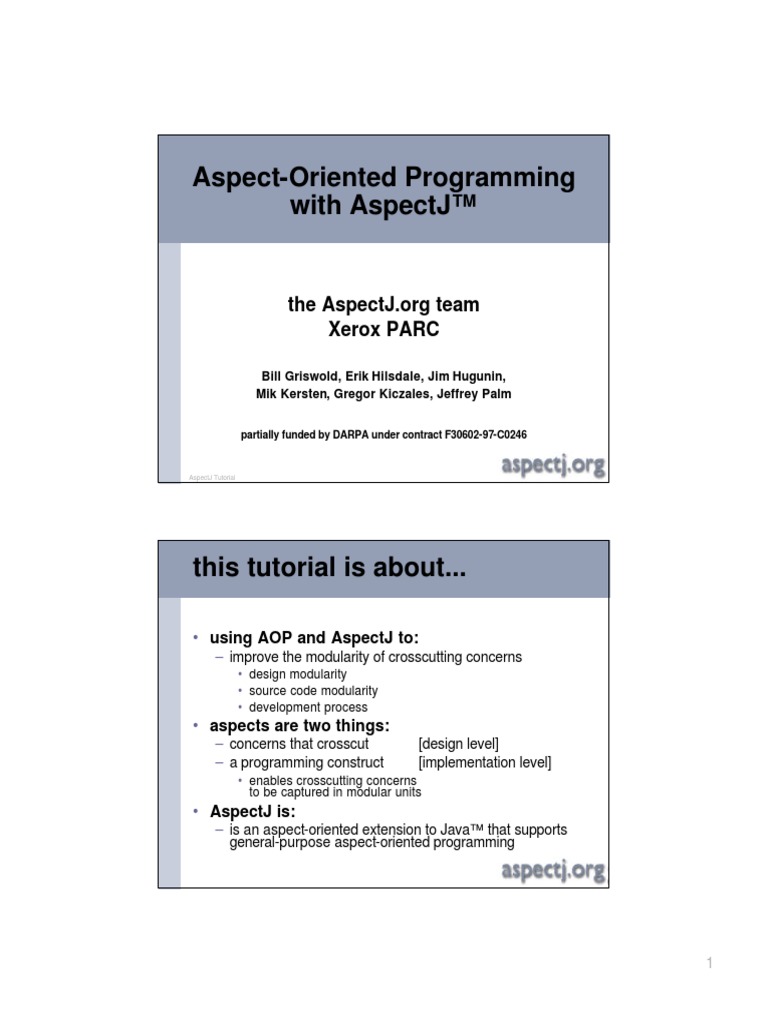 Aspectj Tutorial | PDF | Java Servlet | Software Engineering