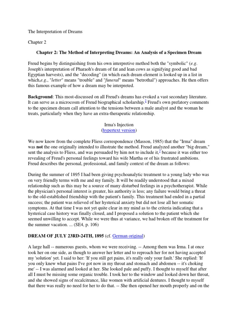 Freud's Dream Interpretation Methods | PDF | Sigmund Freud | Dream