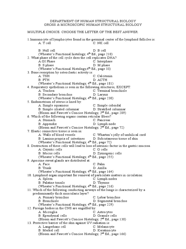 100 Questions Micro-Gross HSB | PDF | Stomach | Liver