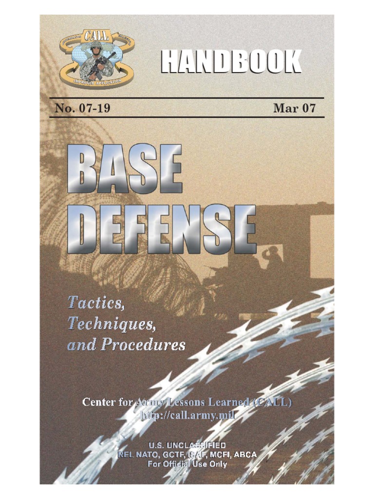 Base Defense Tactics Handbook | PDF | Military Intelligence ...