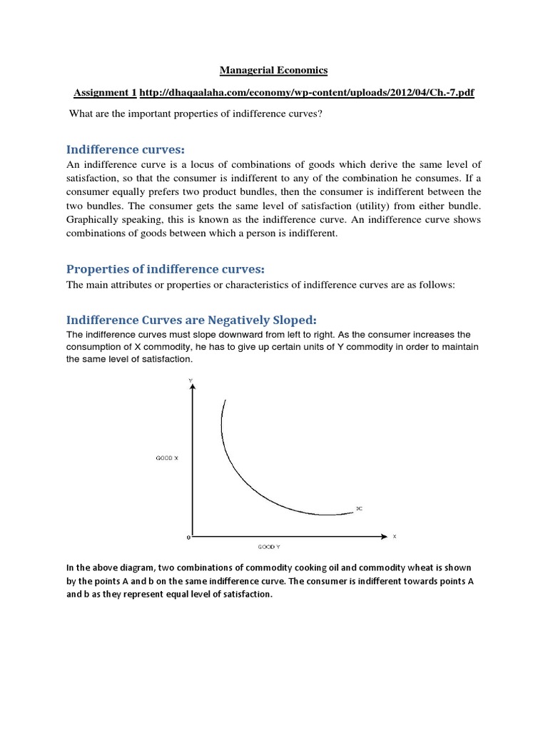 What Are The Important Properties of Indifference Curves? | PDF ...