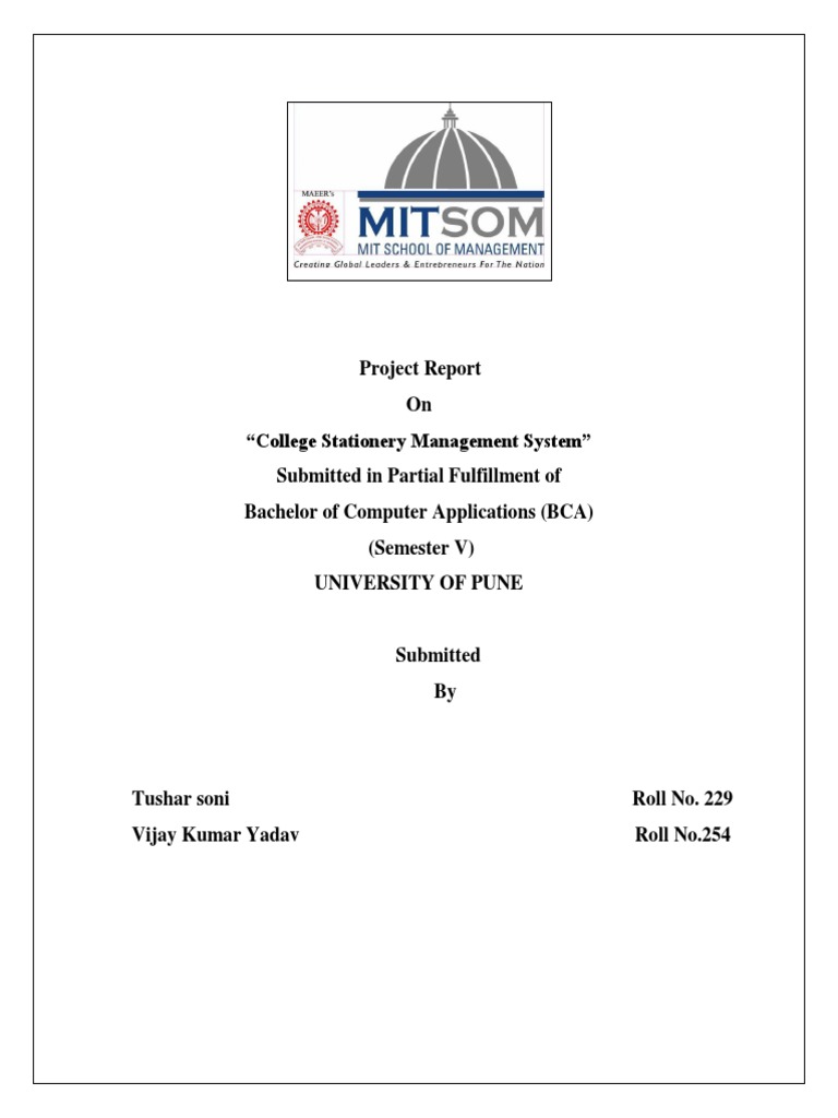 College Stationery Management System | PDF | Feasibility Study | Databases