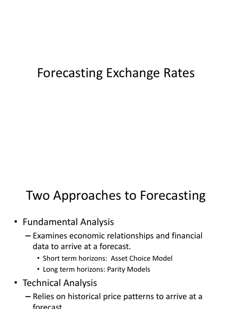 Exchange Rate Forecasting Methods | PDF | Purchasing Power Parity ...