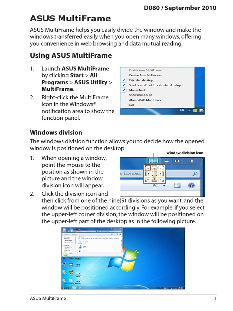 MultiFrame User Mannual | PDF | Desktop Computer | Icon (Computing)