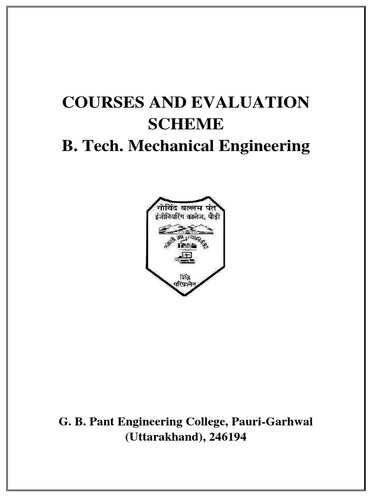 B. Tech. Mechanical Engineering Scheme.pdf | Fluid Dynamics | Turbulence