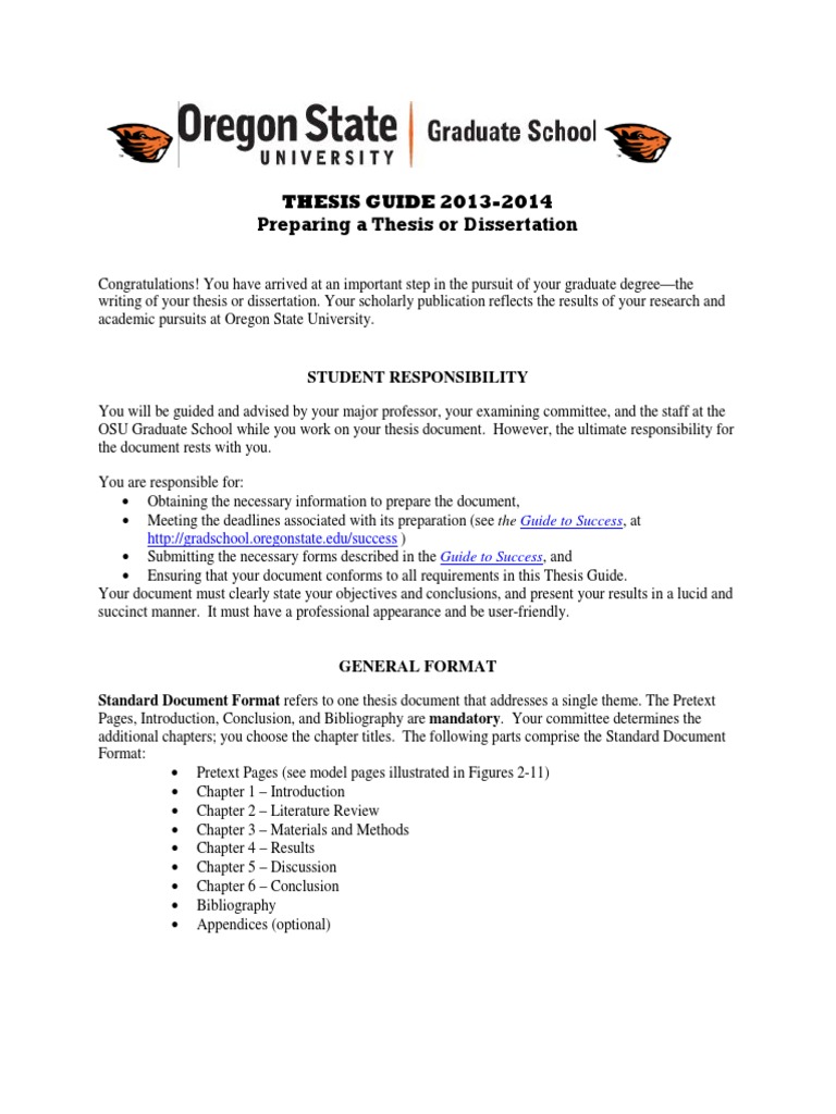 Thesis Formatting Guide | PDF | Thesis | Graduate School