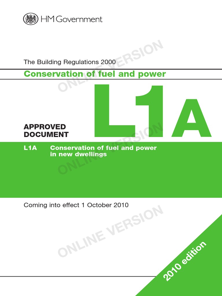 Building Regulations Part L1A - 2010 | PDF | Regulatory Compliance ...