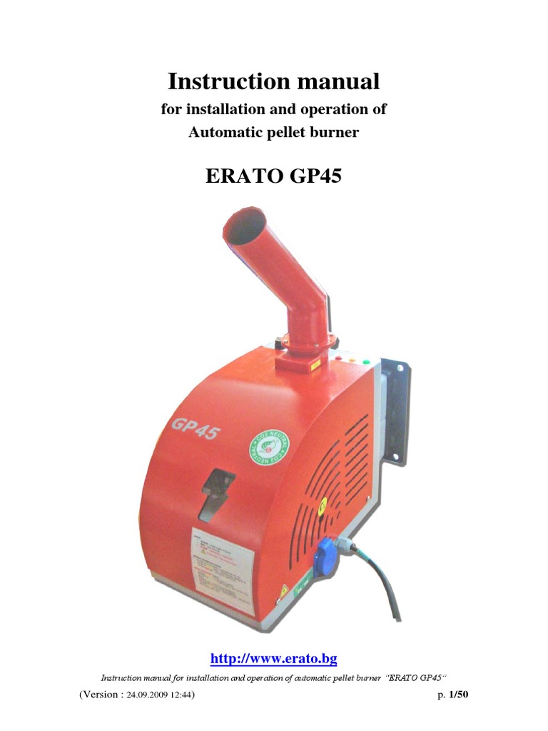 Instruction Manual: Erato Gp45 | Download Free PDF | Combustion ...