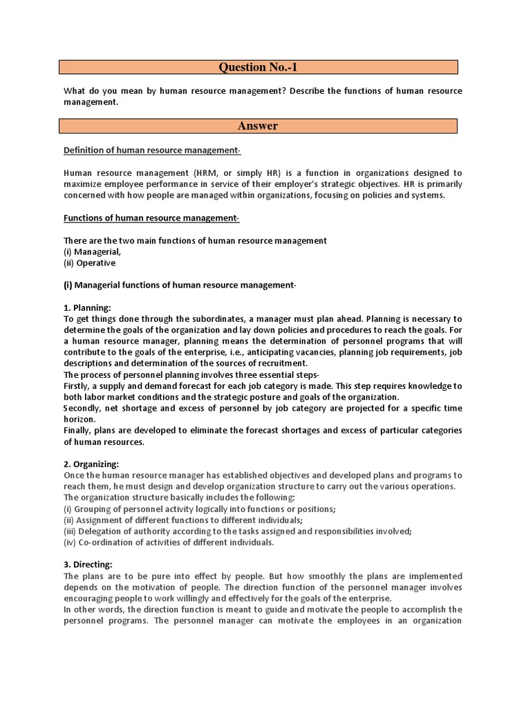 Human Resource Management Assignment | PDF | Human Resource Management ...