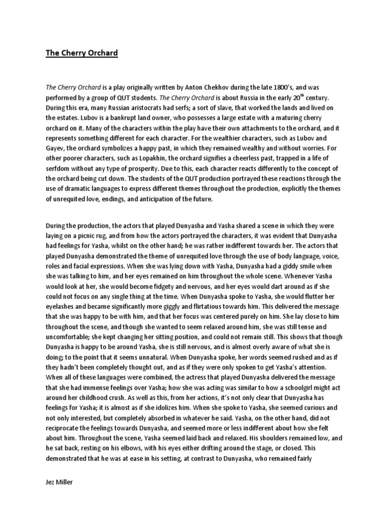 The Cherry Orchard by Anton Chekhov | PDF | Art