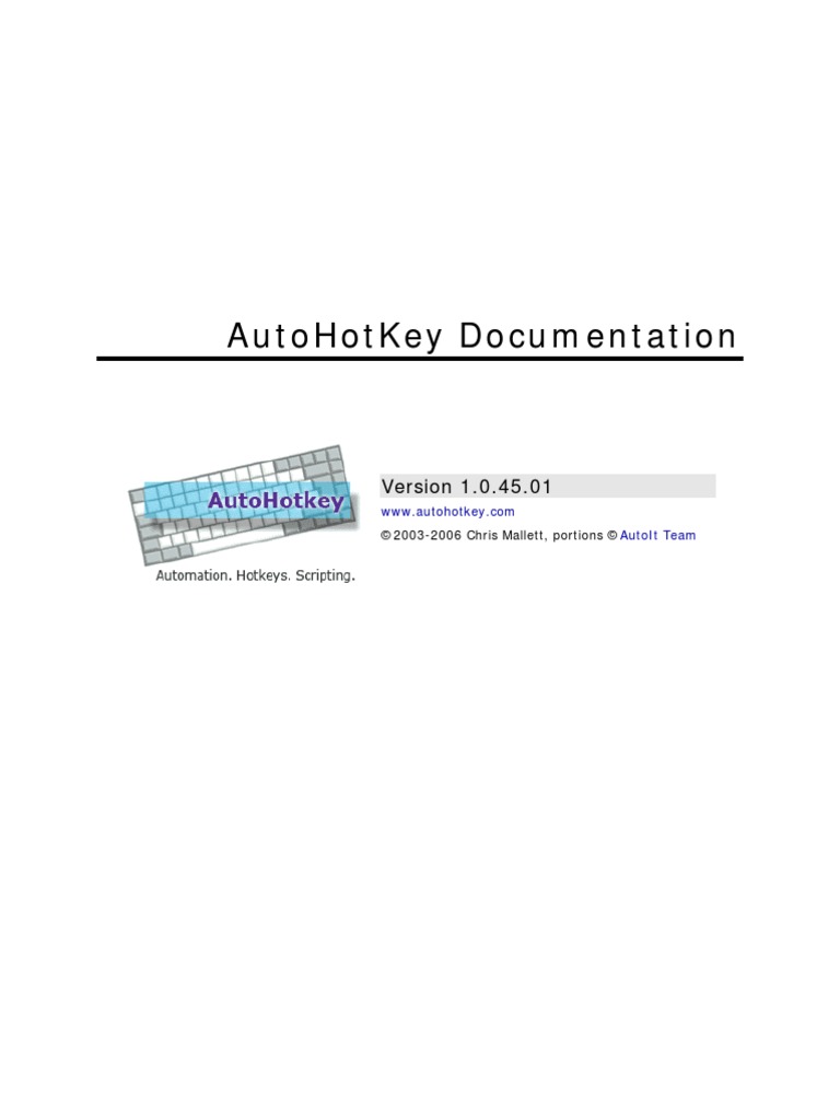 Auto Hot Key | PDF